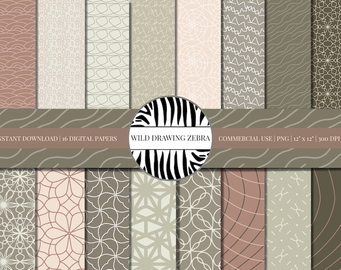 Colorful Mediterranean Printable Paper Pack With Decorative - Etsy
