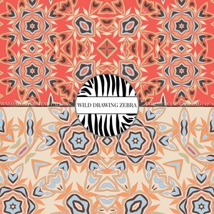 Modern Ethnic Printable Digital Paper Pack - With Abstract Floral ...