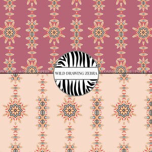 Decorative Printable Digital Paper Pack - With Abstract Floral ...