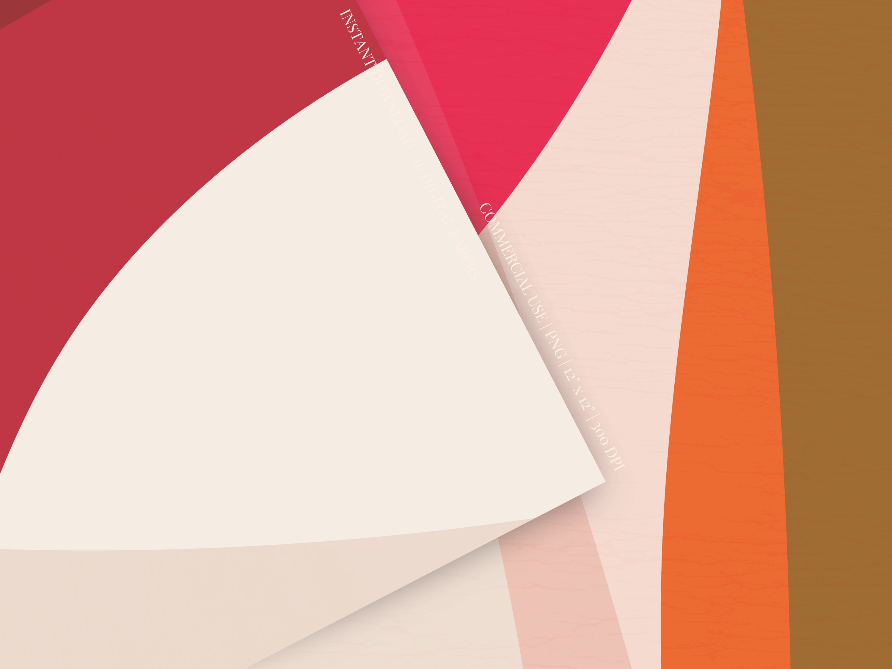 Colorful Modern Digital Paper Set, With Abstract Mid Century Modern ...