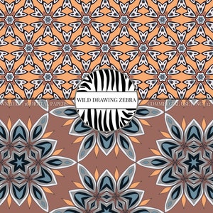 Geometric Arabesque Printable Paper Pack - With Ornamental ...