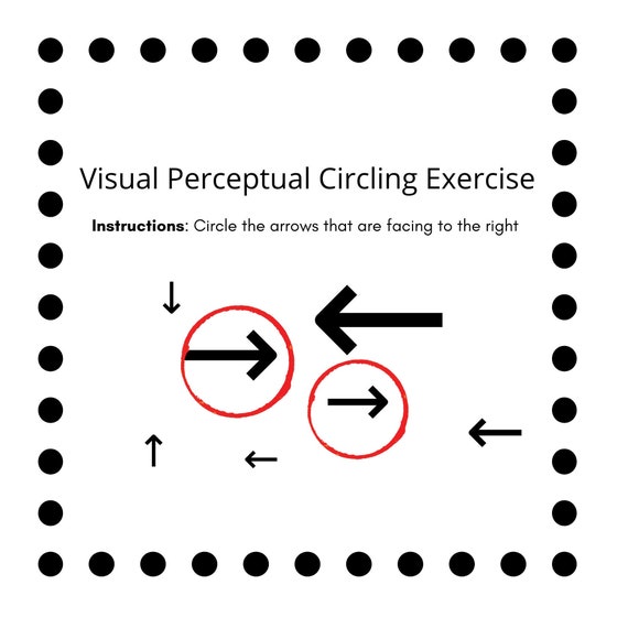 Visual Perceptual Arrow Worksheet Exercise | Etsy