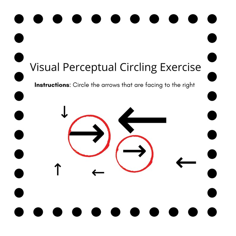 Visual Perceptual Arrow Worksheet Exercise - Etsy