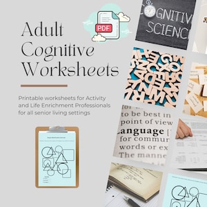 Cognitive Dementia Worksheet Visual Attention Printable PDF - Etsy