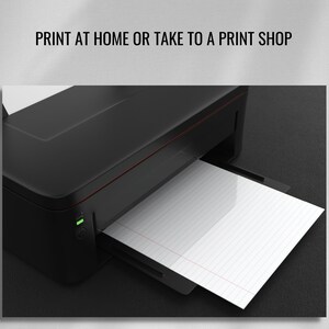 Printable Blank Lined Paper Pack, College Ruled Paper, Downloadable PDF ...