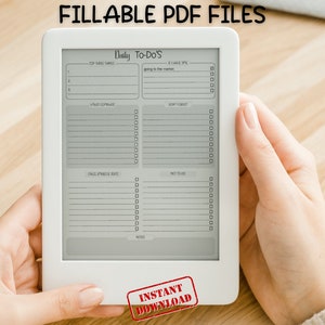 Fillable Daily To-dos Planner Productivity Notebook for Organizing Your ...