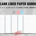 Printable Blank Lined Paper Pack, College Ruled Paper, Downloadable PDF ...