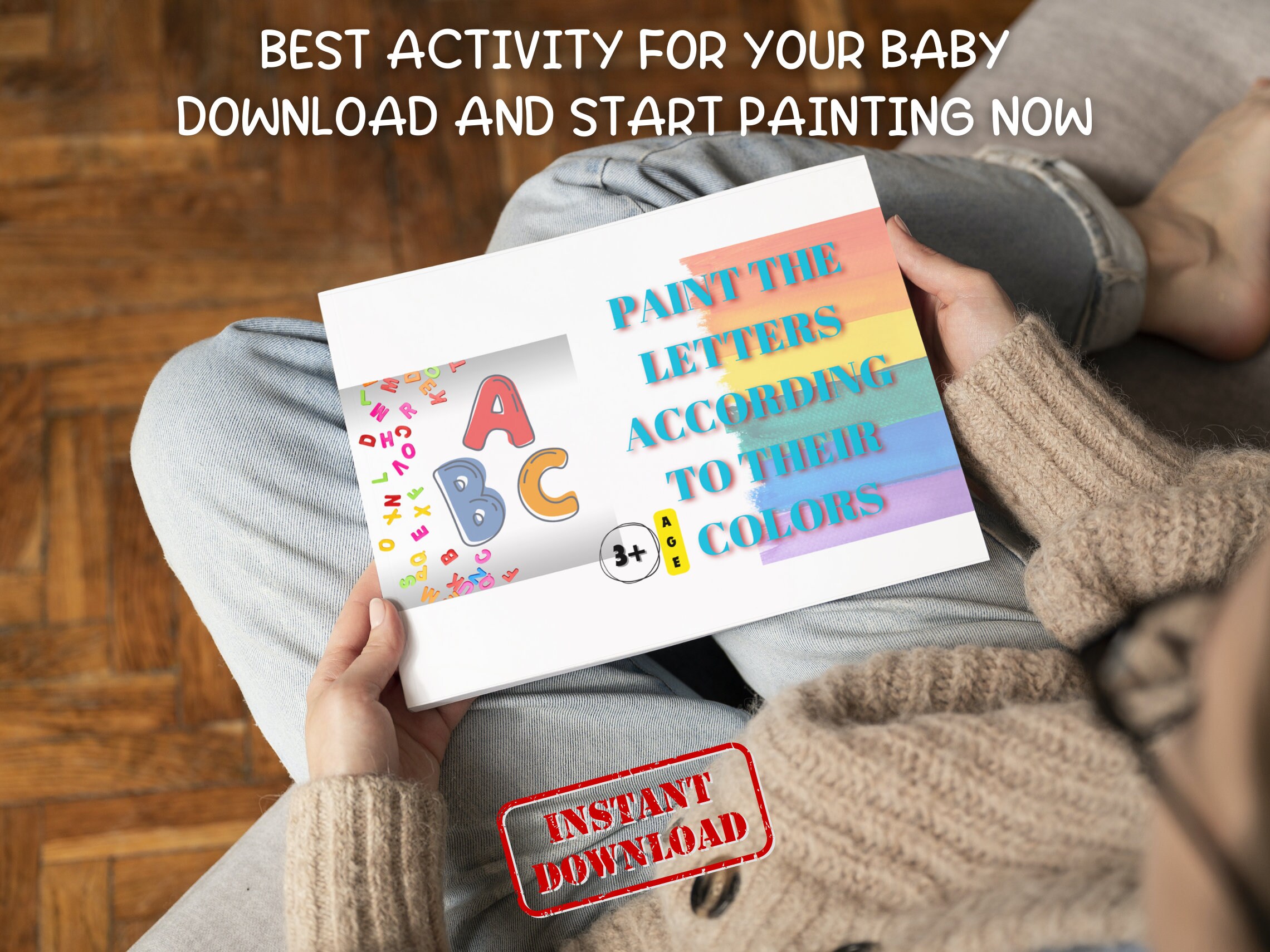 Paint the Letters According to Their Colors, Children's Coloring Book ...