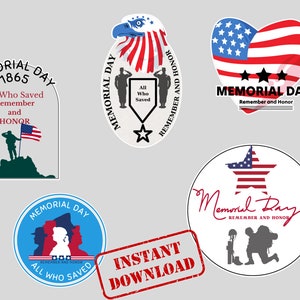 Memorial Day Svg | Patriotic Png Bundle | Printable Sticker | Soldier ...