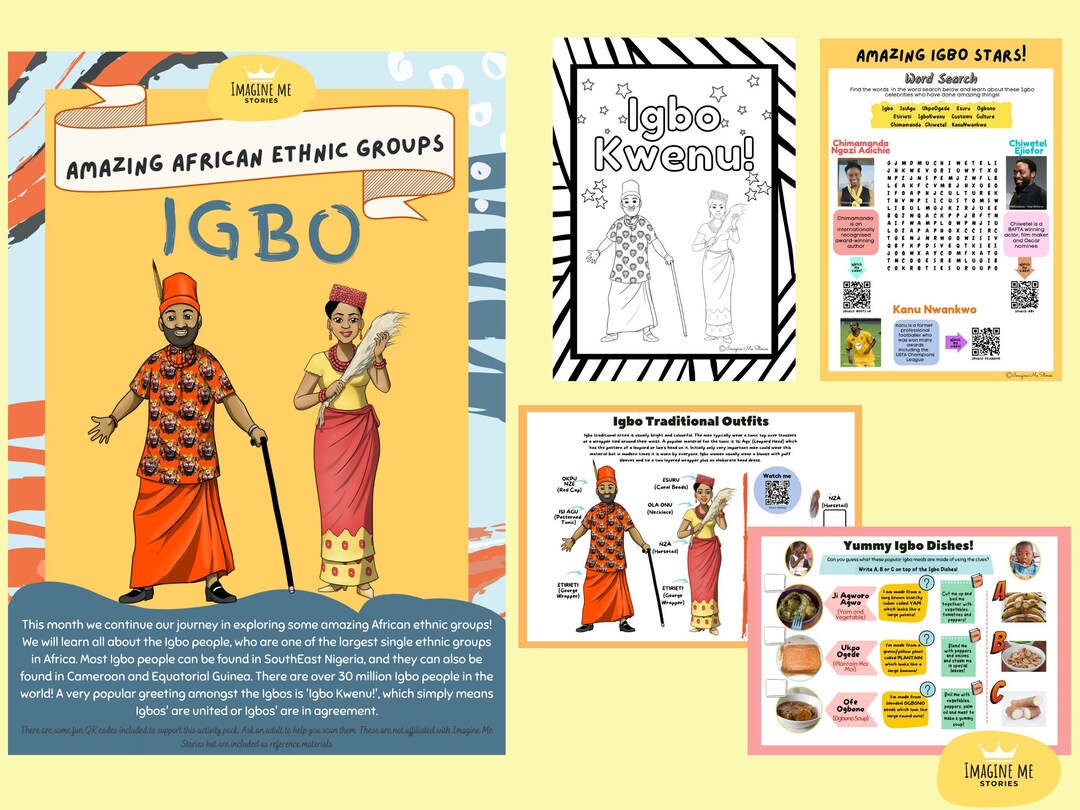Igbo Educational Activity Pack for Kids, Black History Printable ...