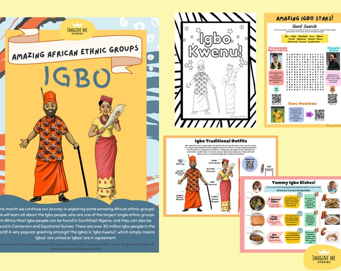 Igbo Educational Activity Pack for Kids Black History - Etsy