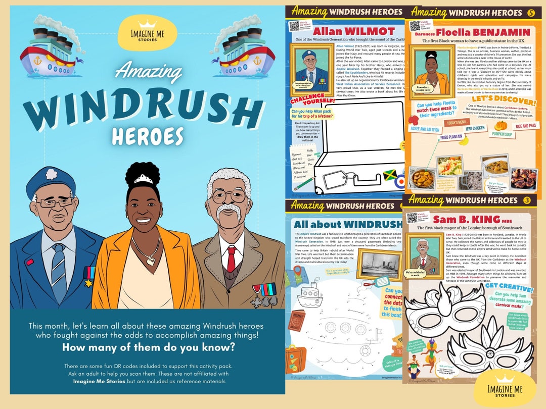 Windrush Heroes Educational Activity Pack for Kids, Black History ...