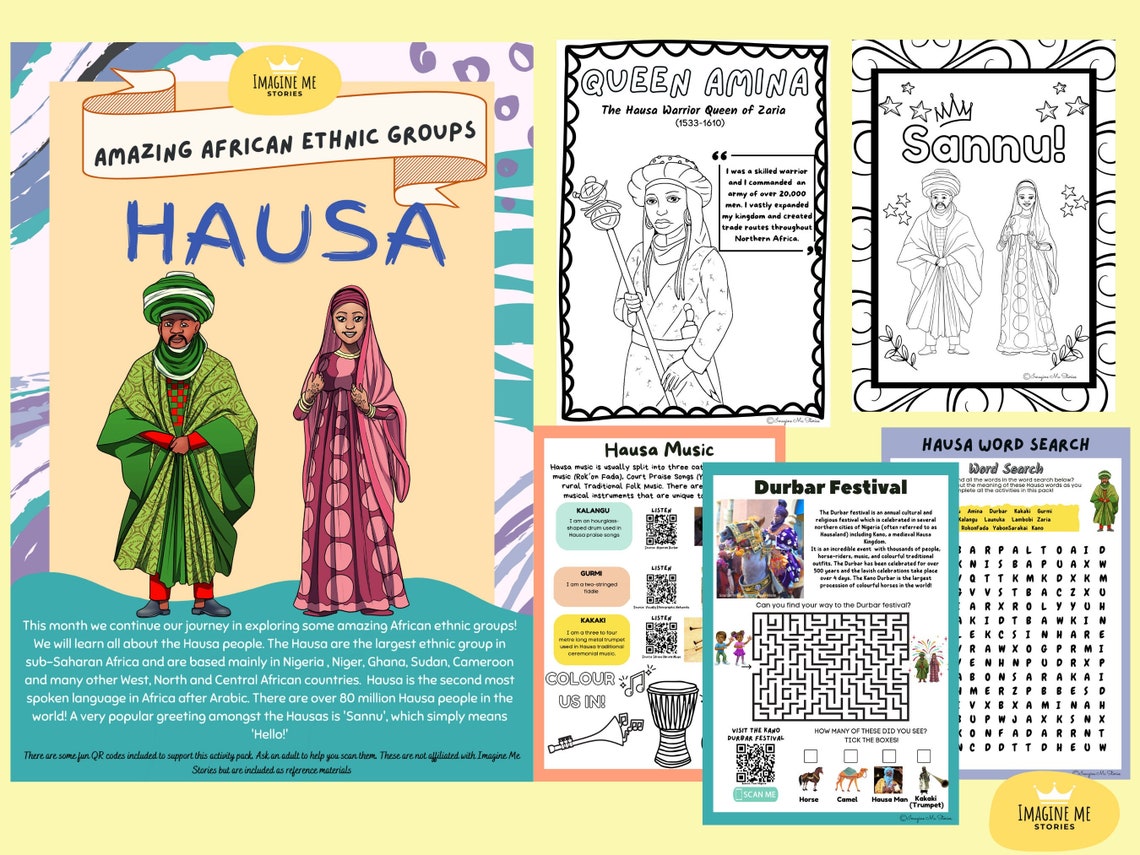 Hausa Educational Activity Pack for Kids, Black History Printable ...
