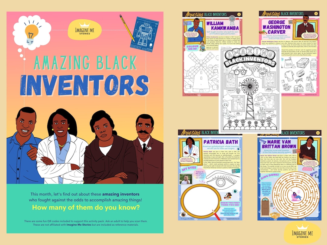 Black Inventors Educational Activity Pack for Kids, Black History ...