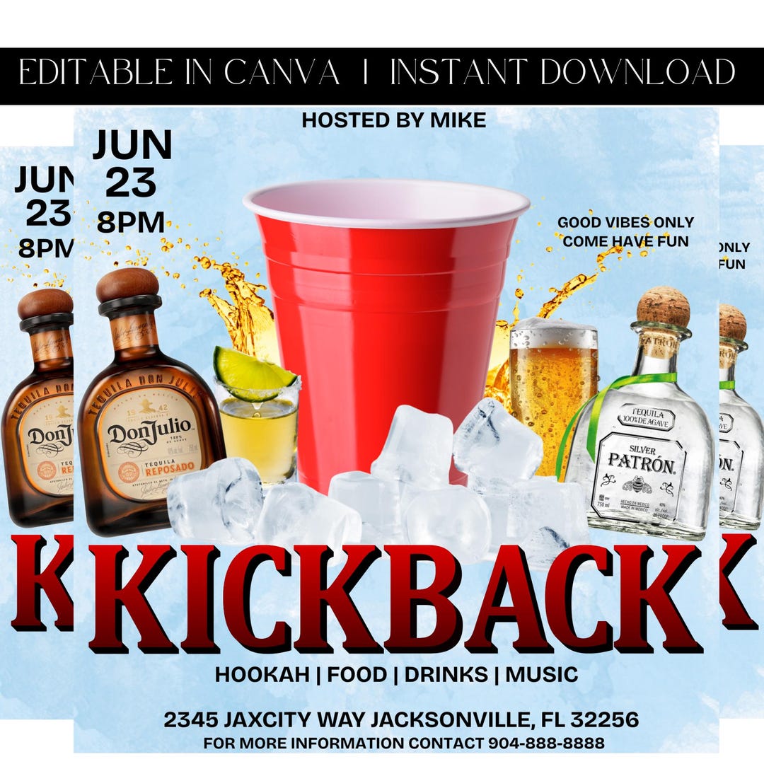 Kickback Template, House Party, Night Party, Party Flyer, Event Flyer ...