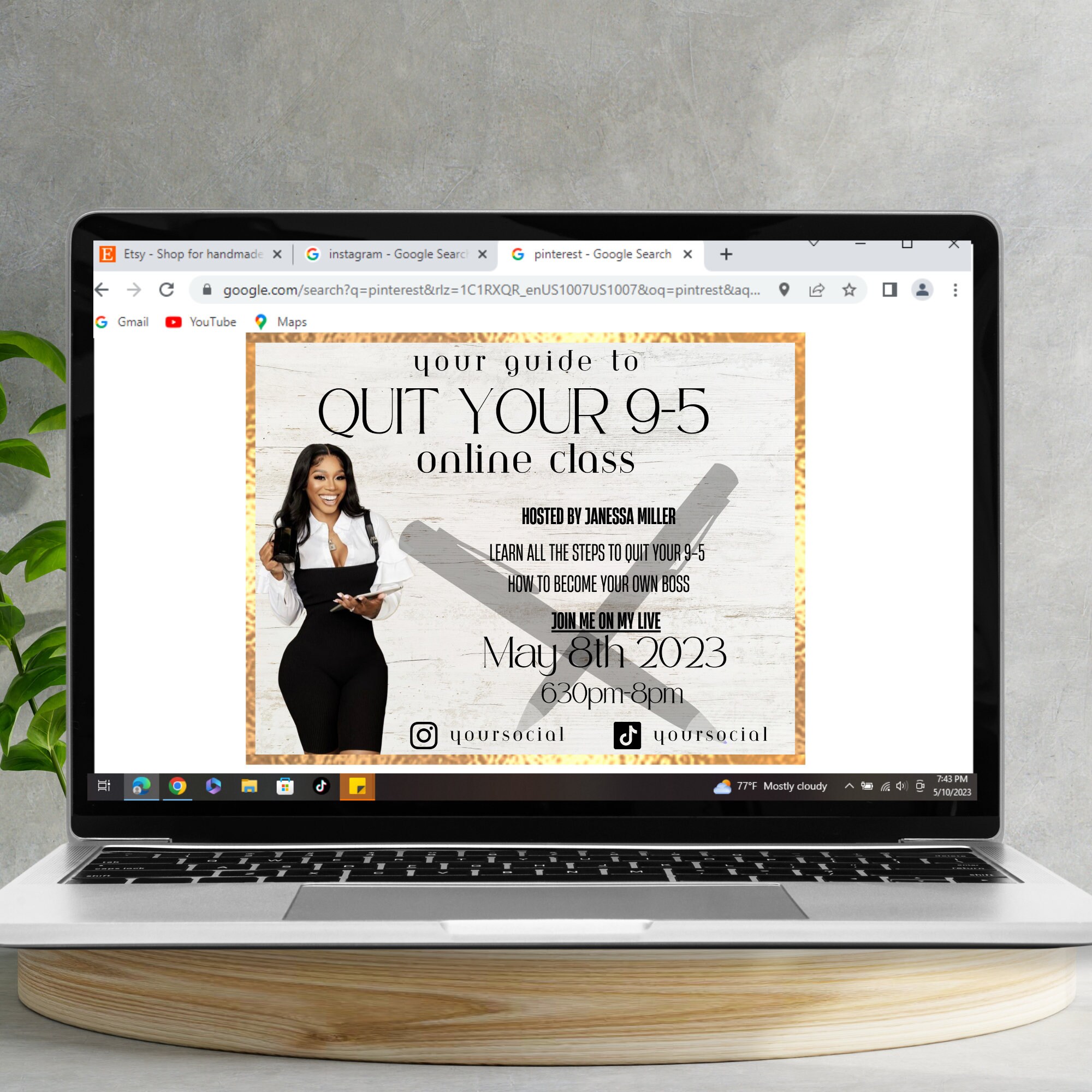 Online Master Class Flyer Editable Canva Flyer Class - Etsy