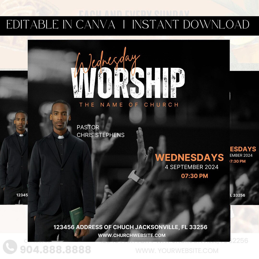 Church Flyer, Church Events Flyer, Sunday Service Flyer, Prayer Flyer ...