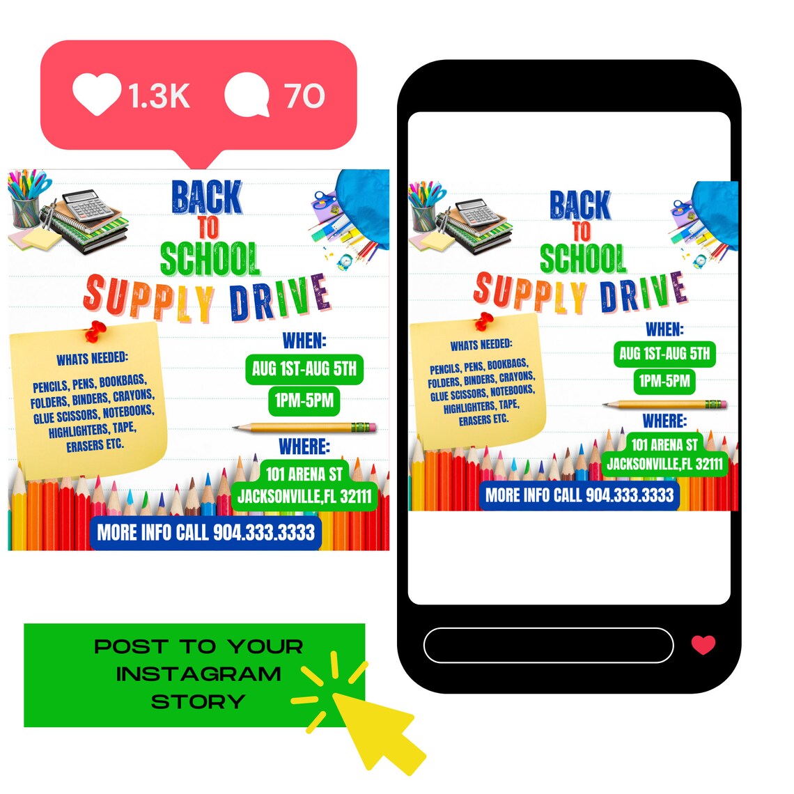 Back to School Flyer DIY Flyer School Flyer Canva Template - Etsy