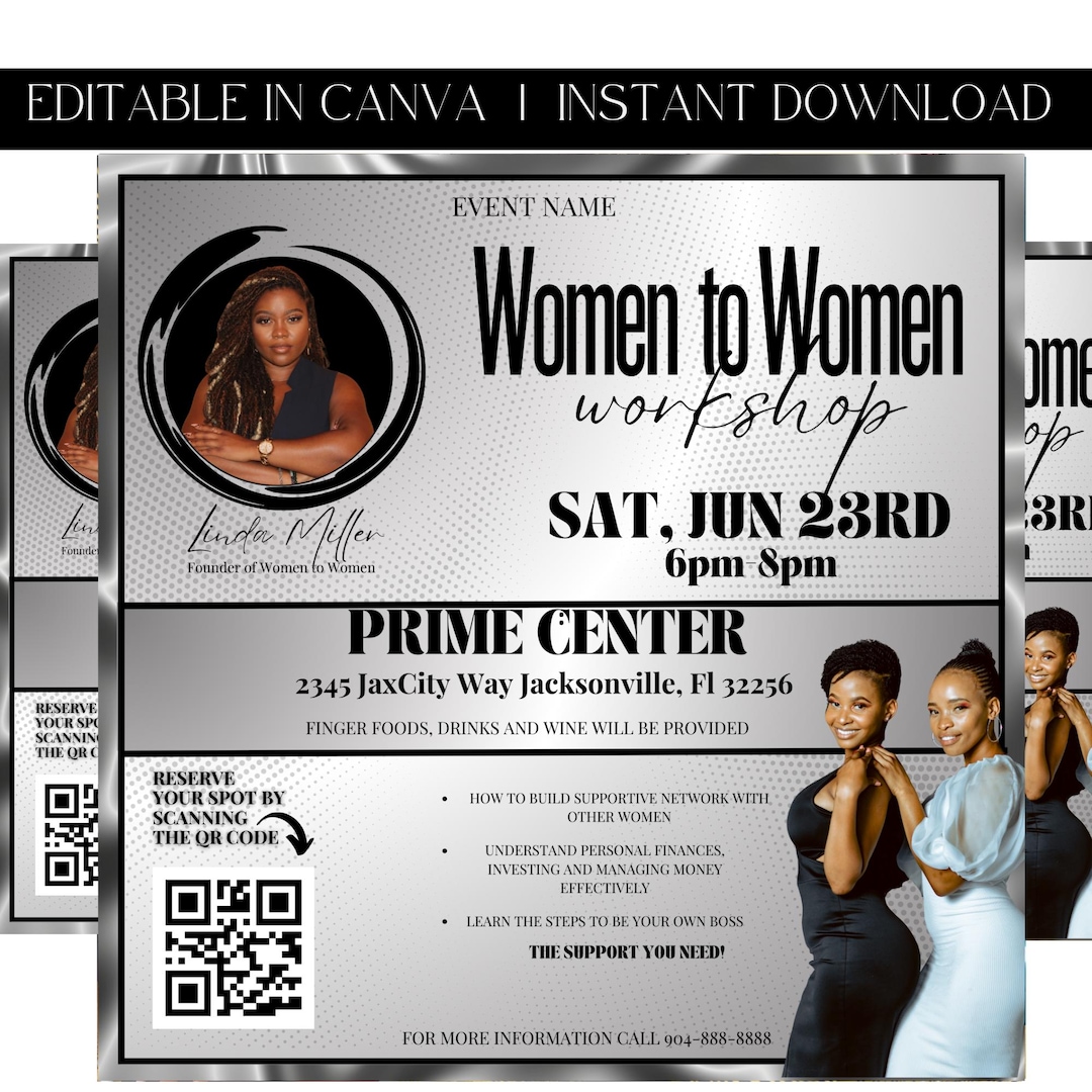 Women Empowerment Flyer, Event Flyer, Workshop Flyer, Networking Flyer, Women Events ...