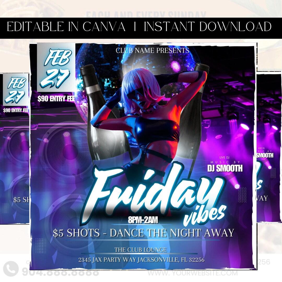 Club Flyer, Birthday Invitation, Birthday Party Invitation, Party ...