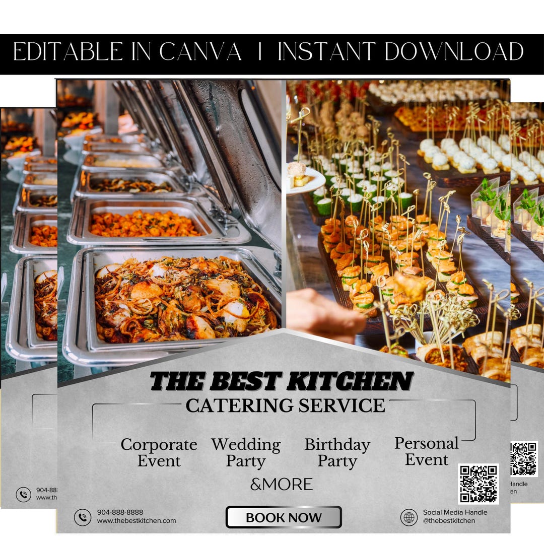 Catering Flyer, Chef Flyer, Cooking Event, Food Template, Event Flyer ...