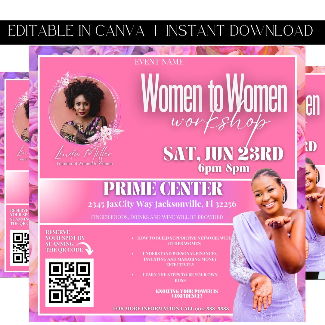 Women Empowerment Flyer, Event Flyer, Workshop Flyer, Networking Flyer, Women Events ...