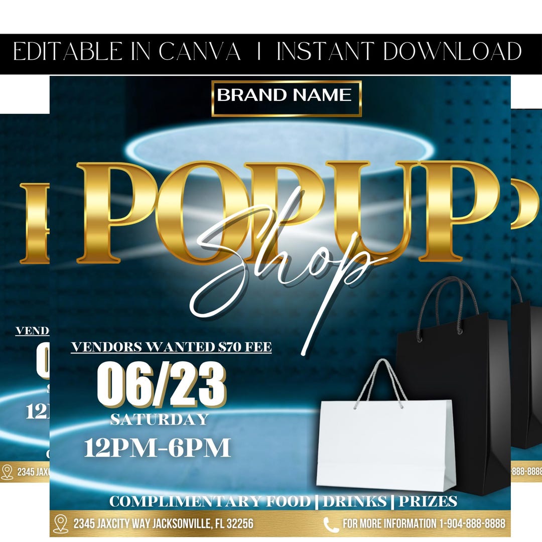 Pop up Shop Flyer, Vendor Flyer, Shop Now Flyer, Event Flyer, Support ...