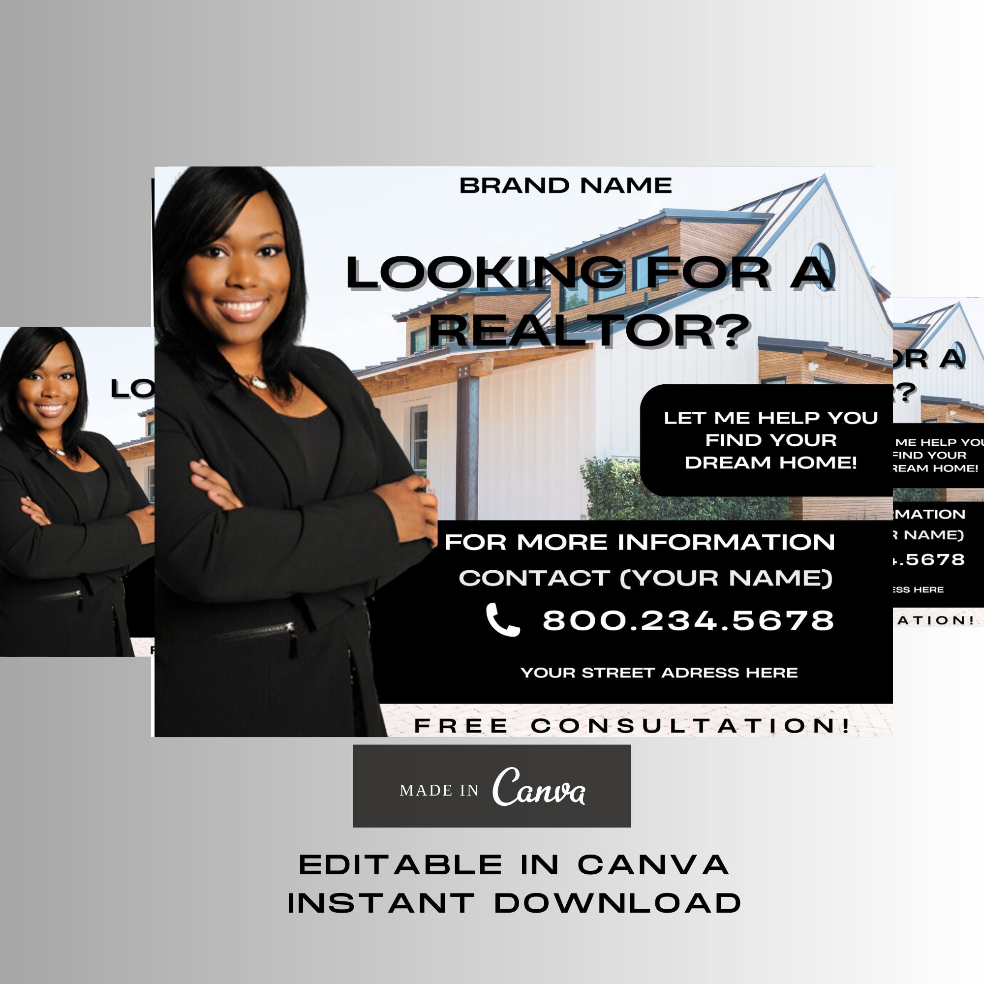 Real Estate Flyer, Home Buying Flyer, Realtor Flyer, DIY Flyer, Canva ...