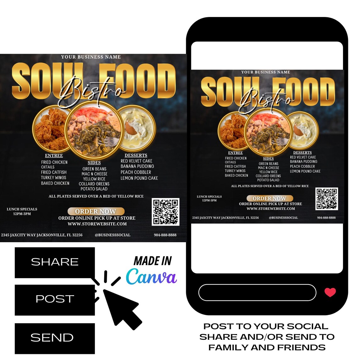 Food Flyer, Soul Food Flyer, Bistro Flyer, Chef Flyer, Cooking Event ...