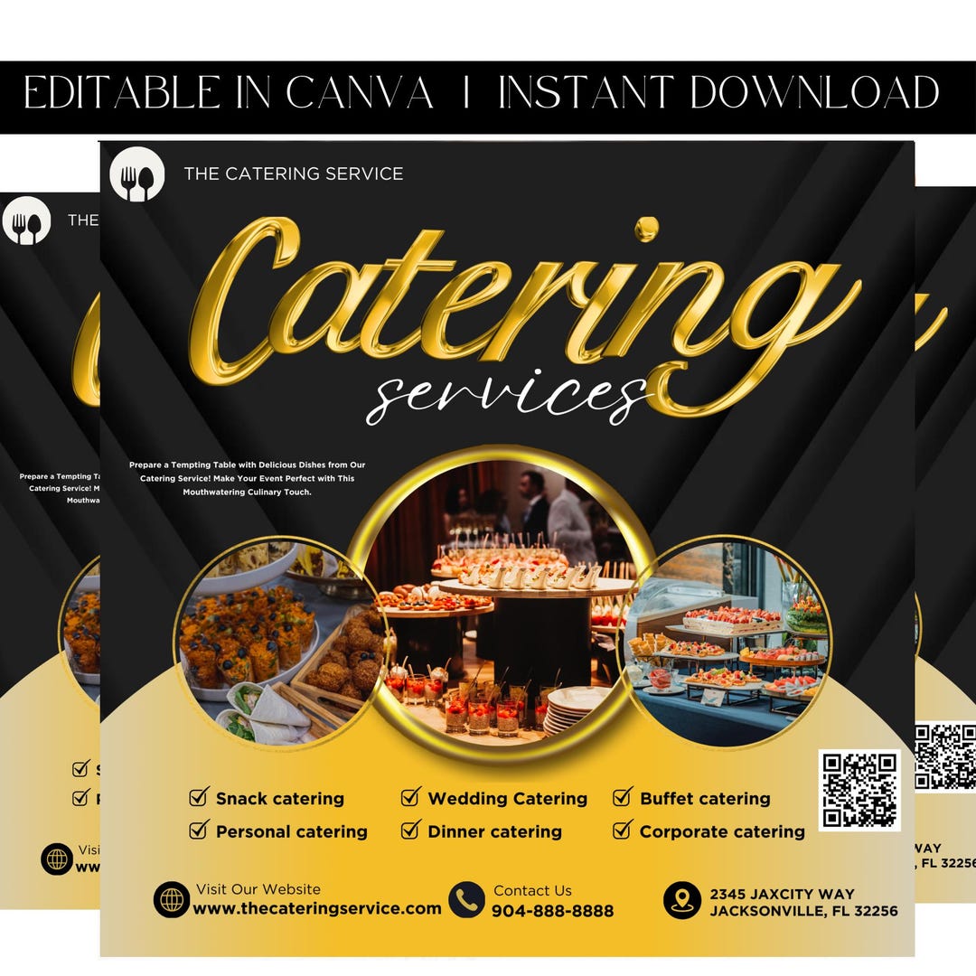 Catering Flyer, Chef Flyer, Cooking Event, Food Template, Event Flyer ...