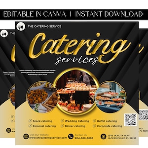 Catering Flyer, Chef Flyer, Cooking Event, Food Template, Event Flyer ...