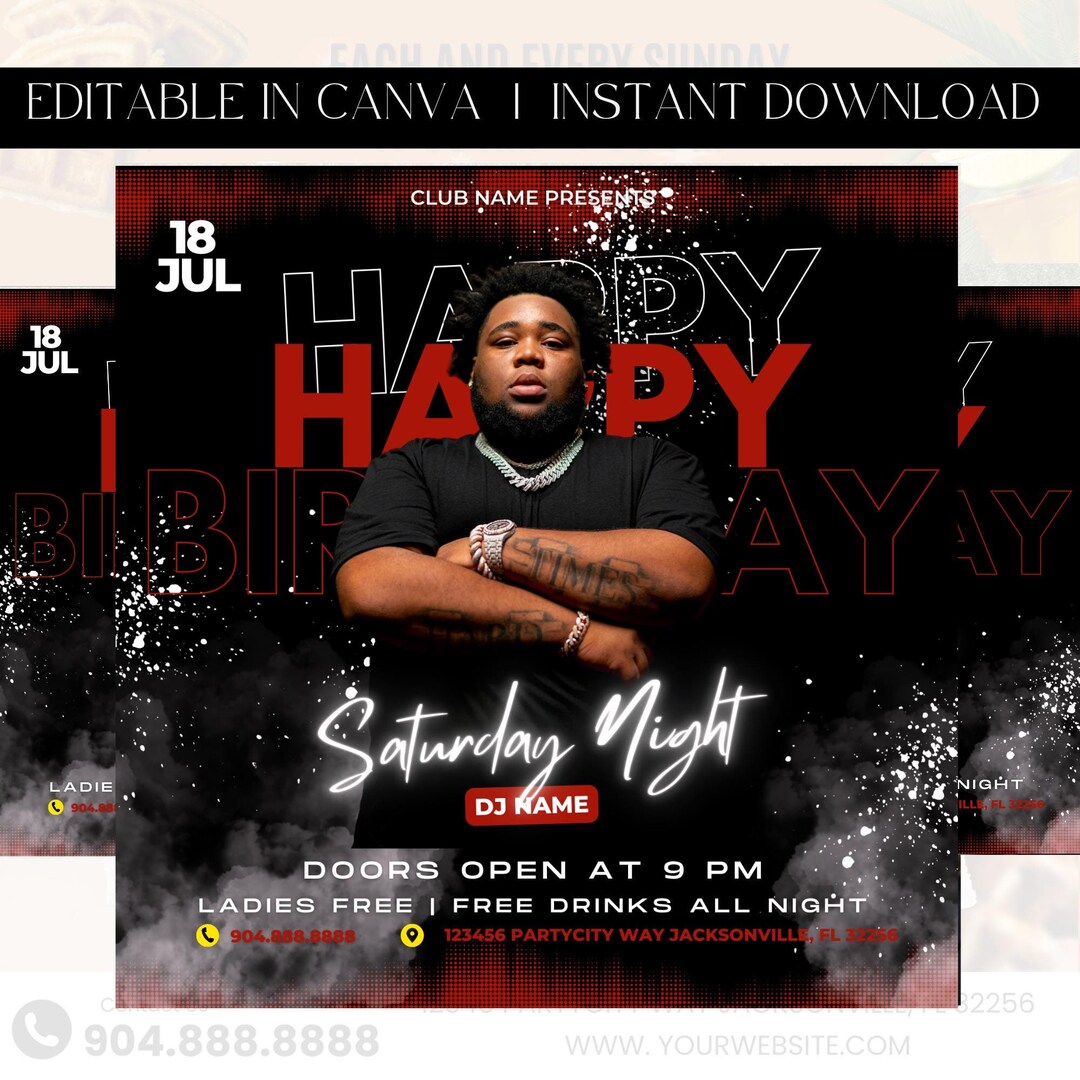 Club Flyer, Birthday Invitation, Birthday Party Invitation, Party ...