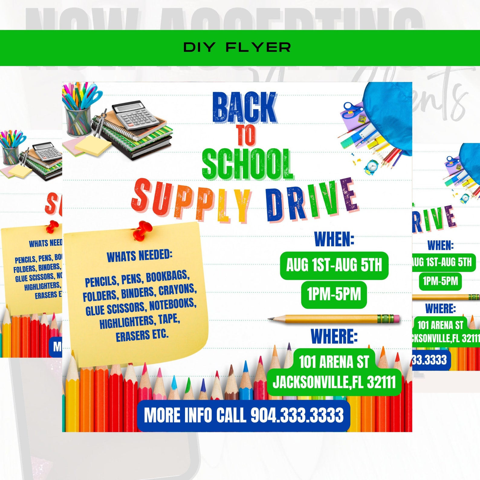 Back to School Flyer DIY Flyer School Flyer Canva Template - Etsy