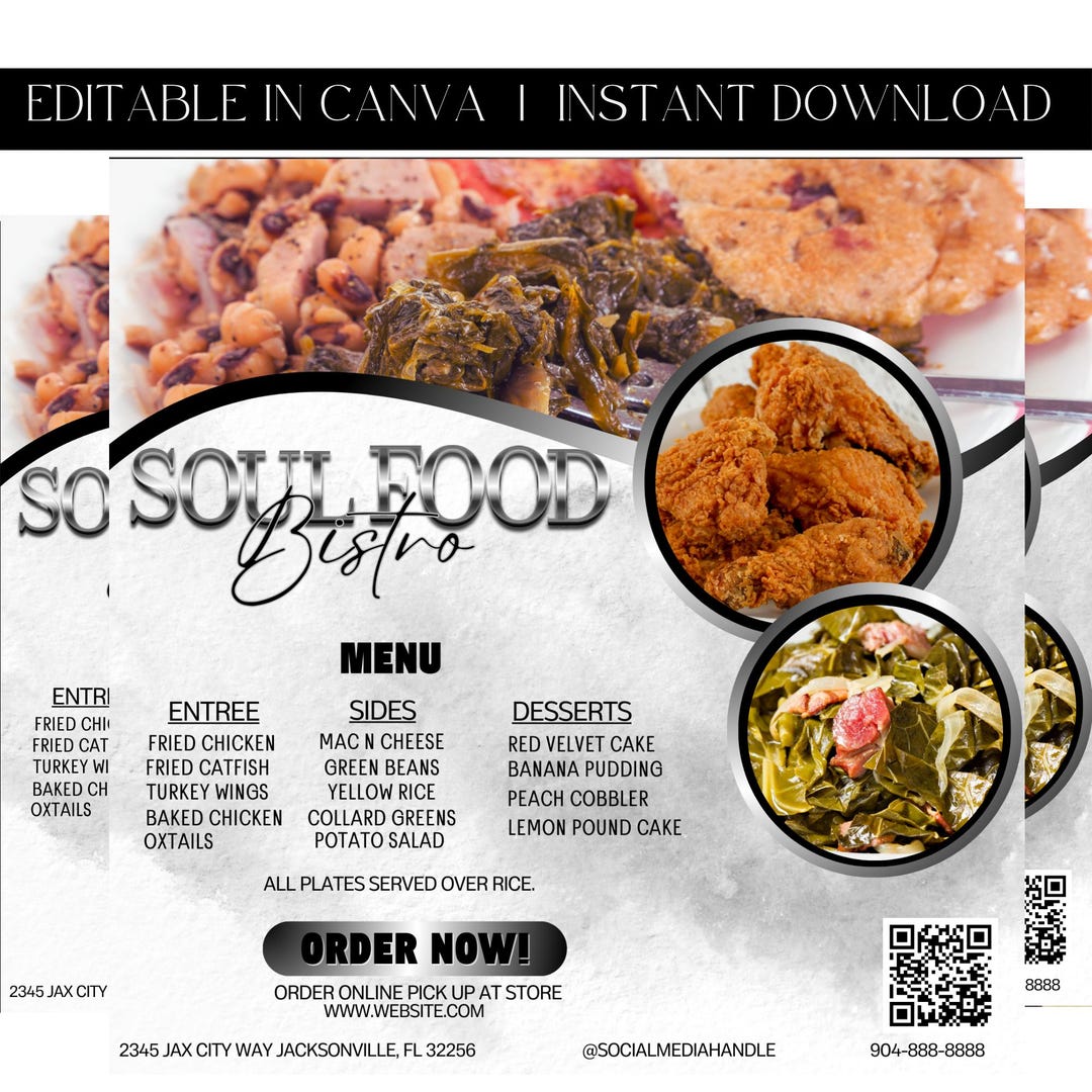 Food Flyer, Soul Food Flyer, Bistro Flyer, Chef Flyer, Cooking Event ...