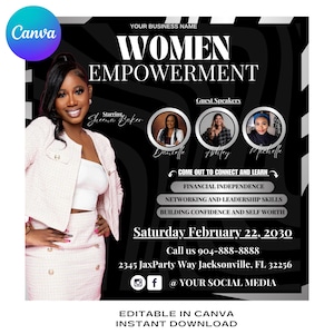Women Empowerment Flyer, Event Flyer, Workshop Flyer, Networking Flyer ...