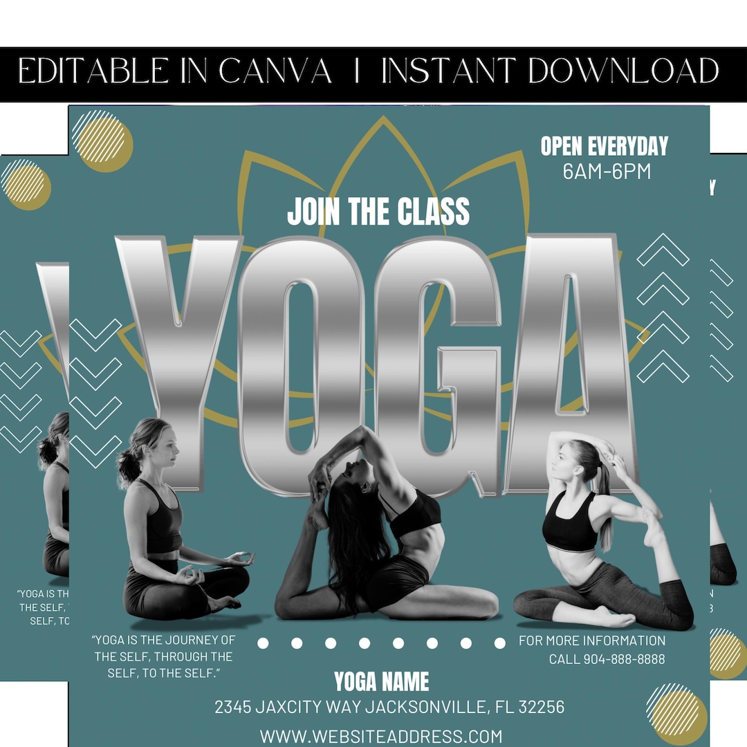 Yoga Class Flyer, Yoga Instructor Flyer, Mental Practices, Fitness ...