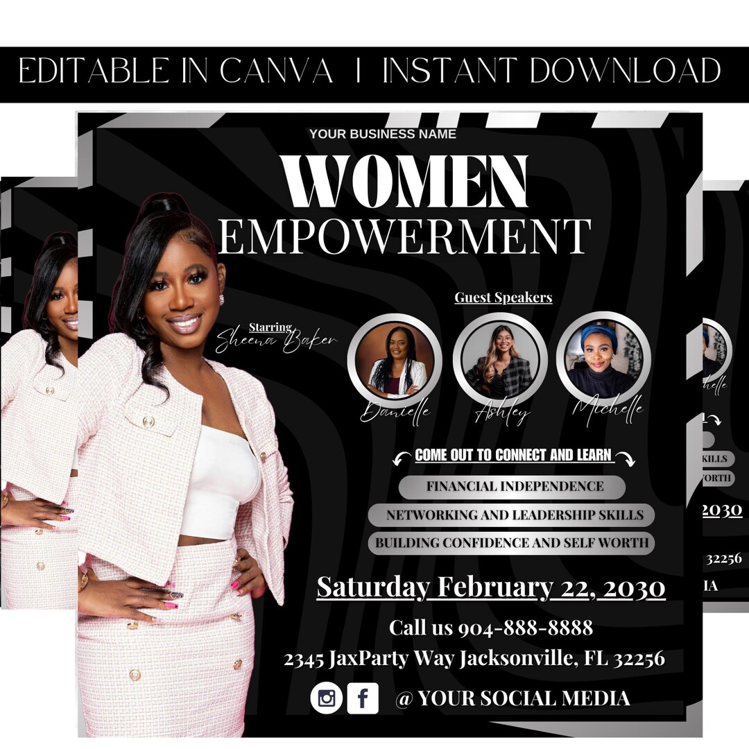 Women Empowerment Flyer, Event Flyer, Workshop Flyer, Networking Flyer, Women Events ...