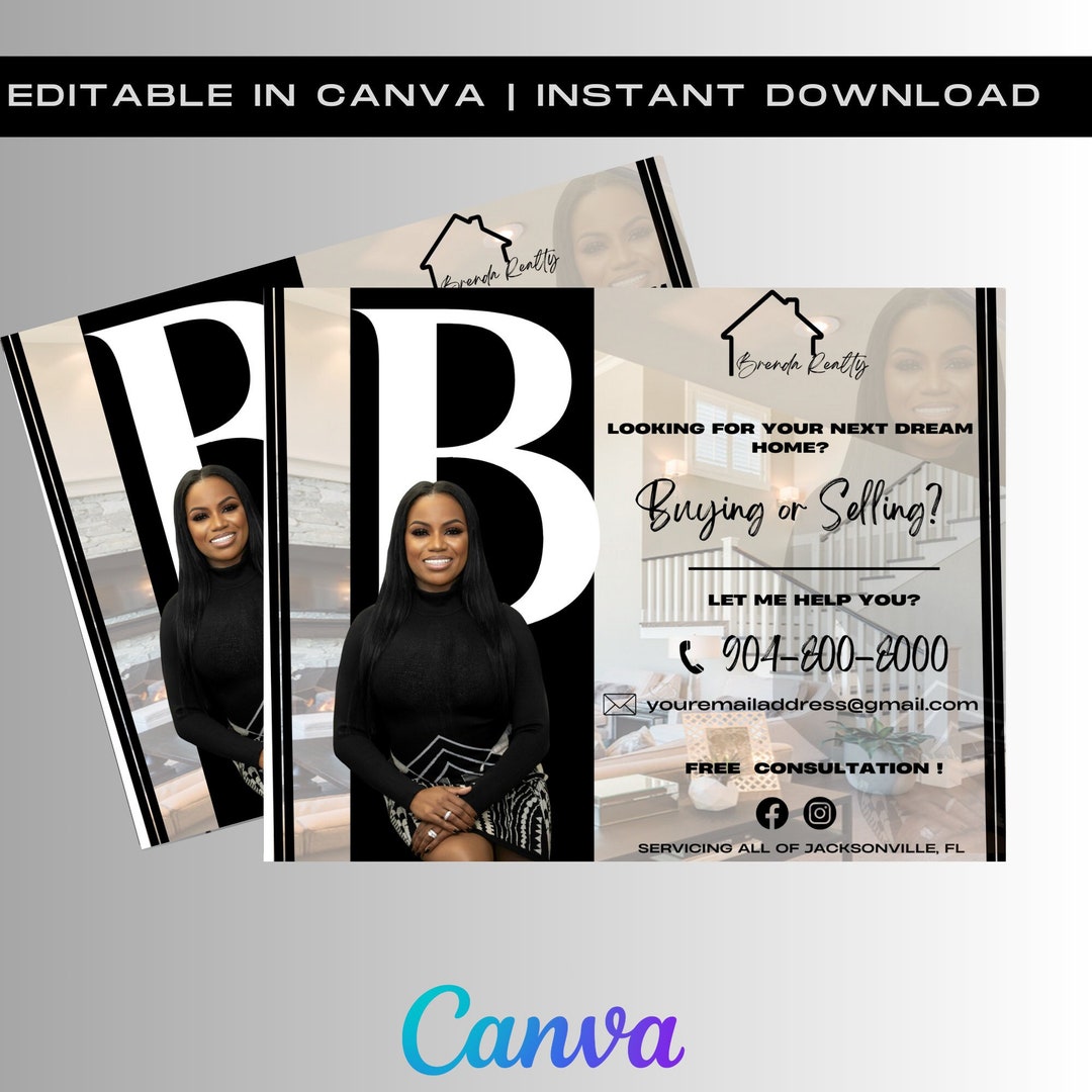 Real Estate Flyer, Home Buying Flyer, Realtor Flyer, DIY Flyer, Canva ...