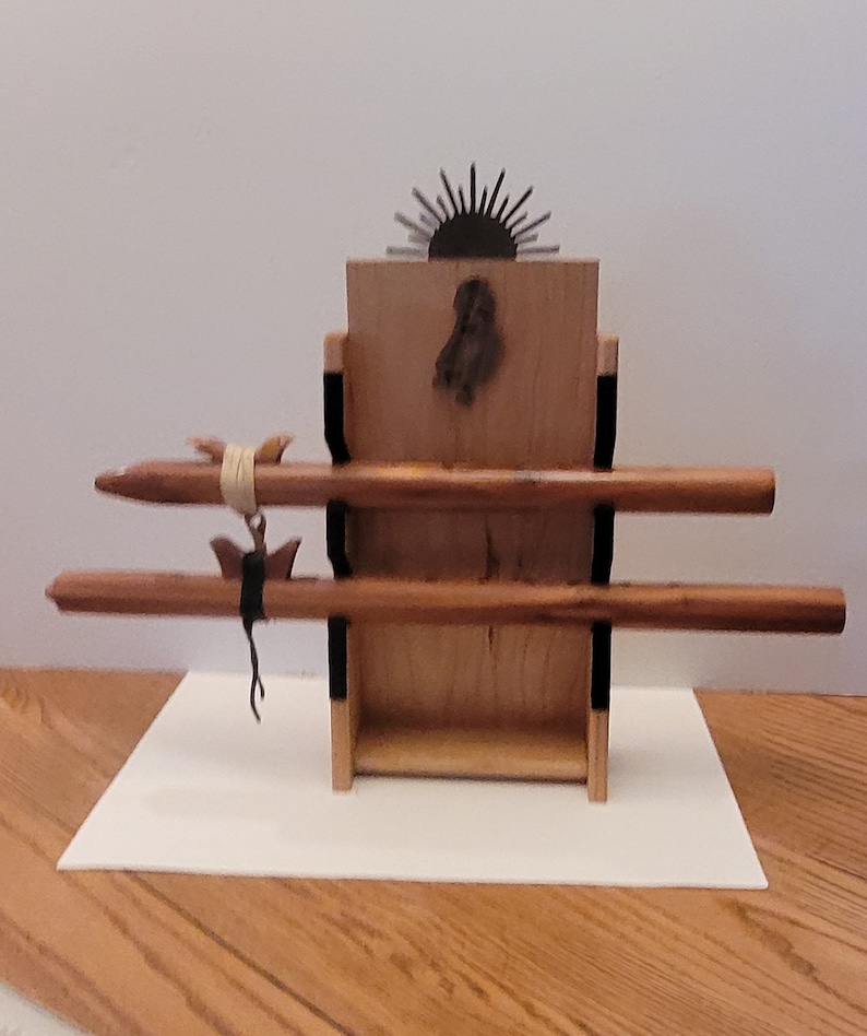 American Indian Flute Stand With Kokopelli - Etsy