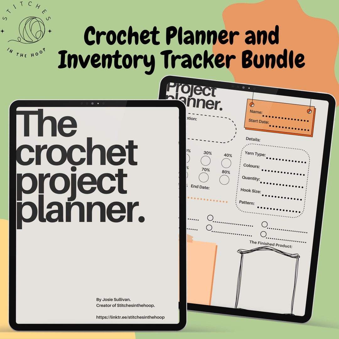 Crochet Project Planner and Inventory Booklet With Stash Tracker Cards ...