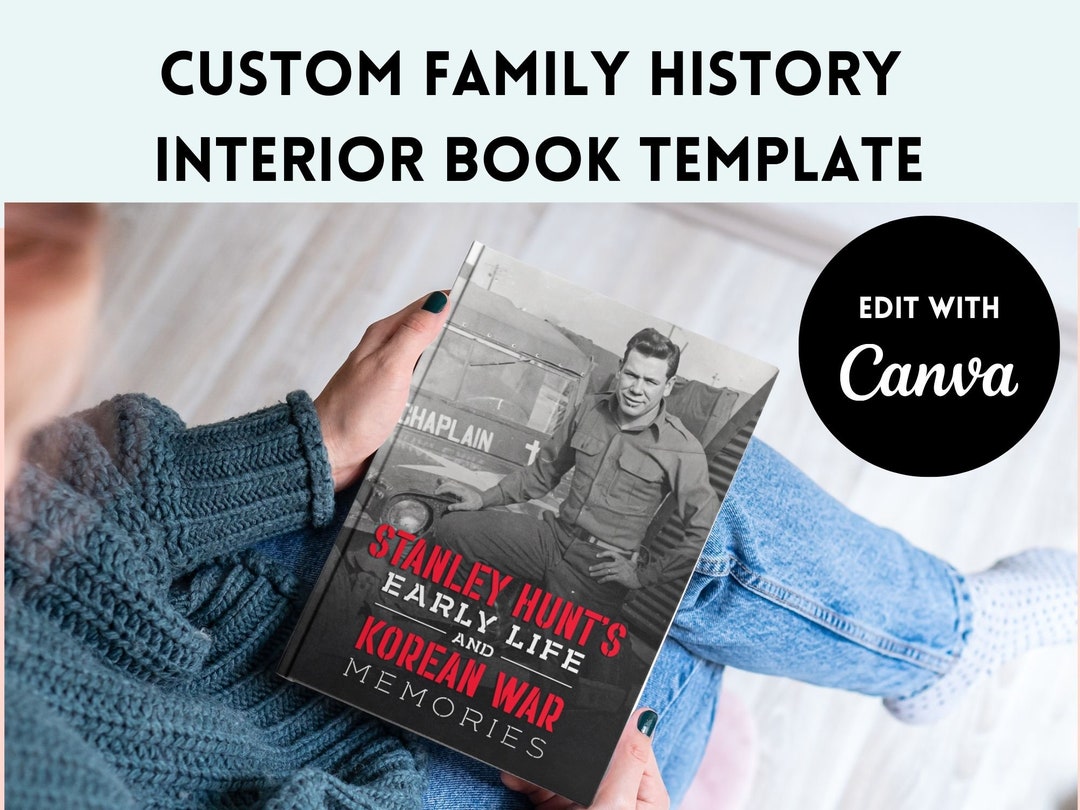 Custom Family History Book Template | Life History Book | Genealogy ...