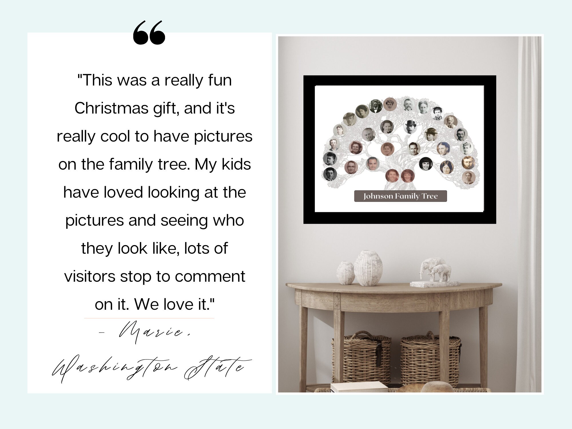 Customizable Family Tree Template With Pictures | Genealogy Chart ...