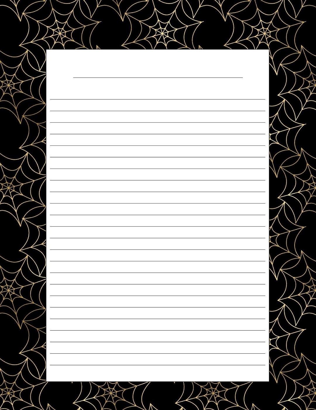 Spider Web Blank Customizable List Template - Printable - PDF Template ...