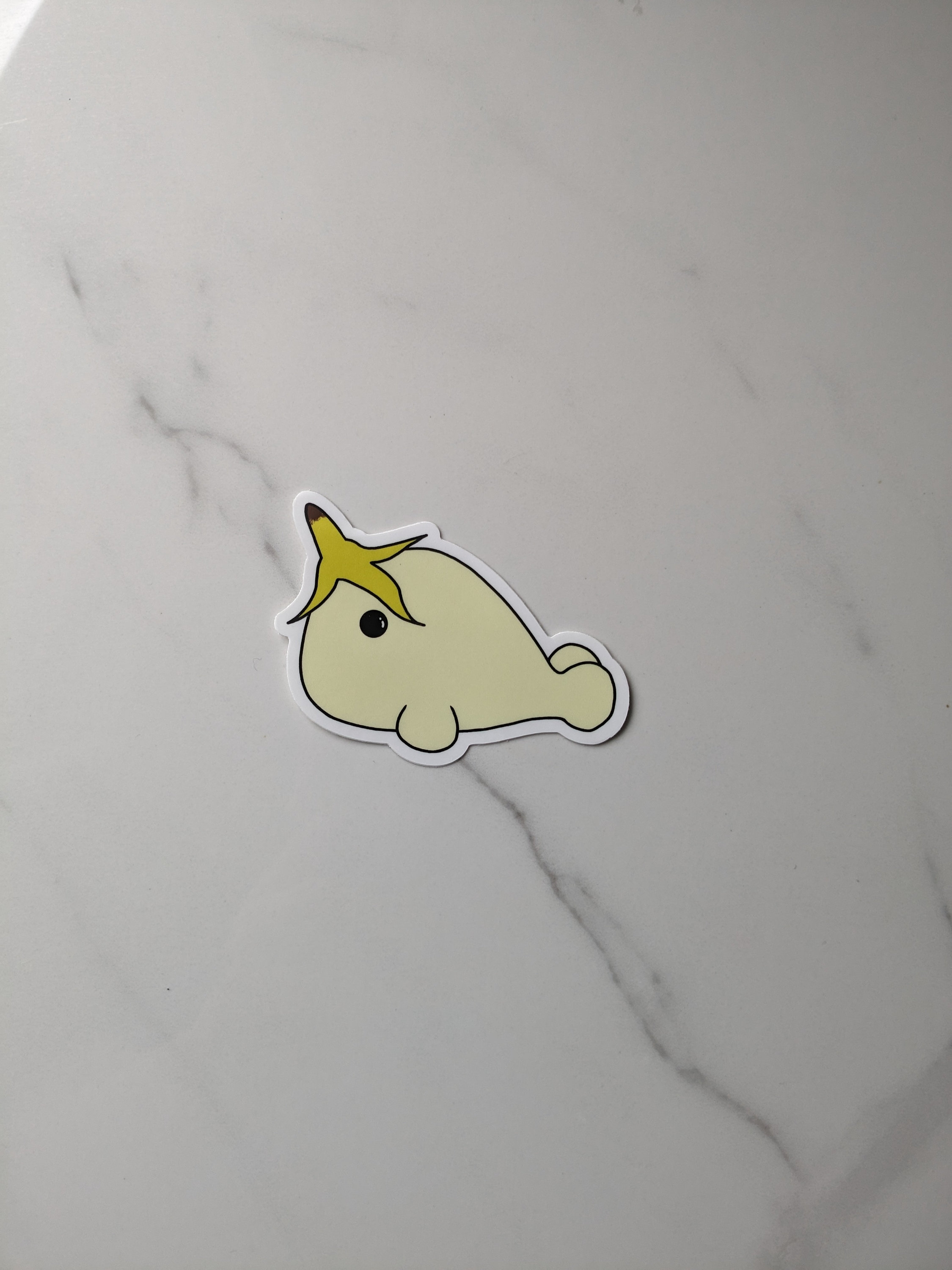 Narwhal Vinyl Die Cut Sticker, Banana Narwhal Sticker, Waterproof ...