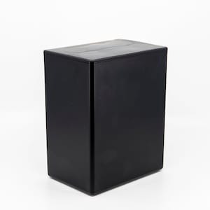 Temporary Urn for Cremated Remains, Black Plastic With Snap Lid ...