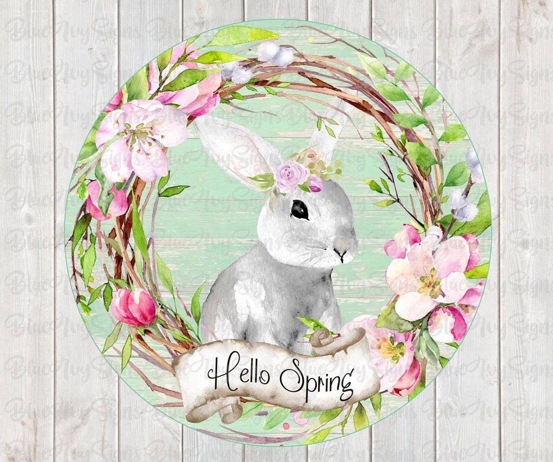 Happy Easter Sign Wreath Accessory Metal Sign - Etsy