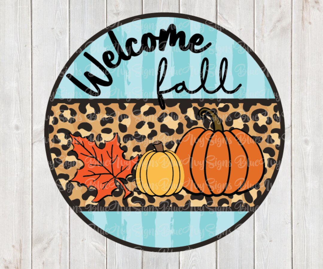 1-layer Metal Sign Welcome Fall Sign Wreath Accessory - Etsy