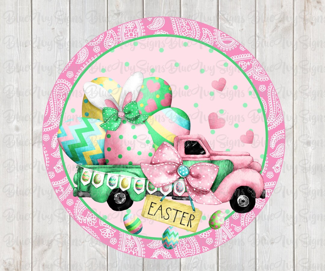 Happy Easter Sign, Wreath Accessory, Metal Sign - Etsy