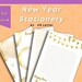 Printable Gold and Yellow New Year’s Stationery Set New Year ...