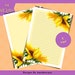 Sunflower Bursts Printable Stationery, Sunflower Stationary, A4 US ...